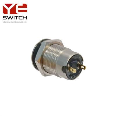 China Doorbell 1.8mm Metal Button Switch 24VDC 12mm Push Button Switch for sale