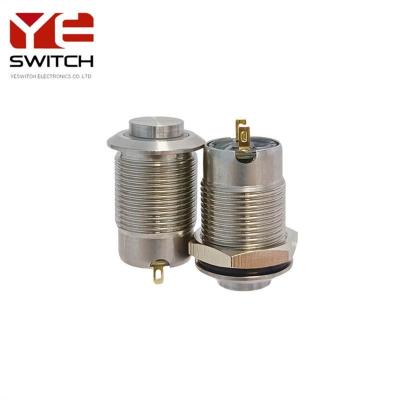 China Doorbell 1.8mm Metal Button Switch 24VDC 12mm Push Button Switch for sale