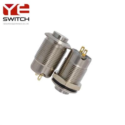 China Doorbell 1.8mm Metal Button Switch 24VDC 12mm Push Button Switch for sale