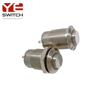 China Doorbell 1.8mm Metal Button Switch 24VDC 12mm Push Button Switch for sale