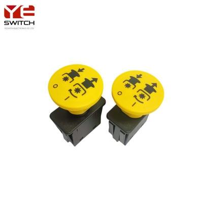 China Sealed Yellow Push Pull Button Switches Lawn Mower Seat Safety Switch 96VDC for sale