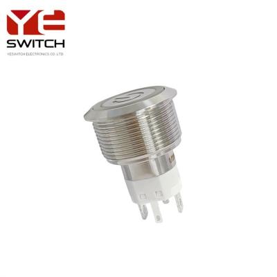 China 16A High Current Metal Push Button Switch IP67 Steel Push Button With Illuminated for sale
