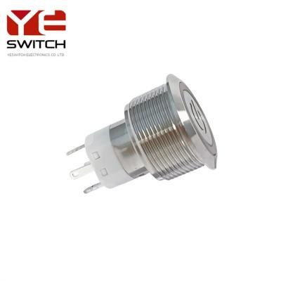 China 16A High Current Metal Push Button Switch IP67 Steel Push Button With Illuminated for sale