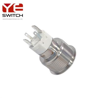 China 16A High Current Metal Push Button Switch IP67 Steel Push Button With Illuminated for sale