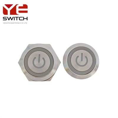 China 16A High Current Metal Push Button Switch IP67 Steel Push Button With Illuminated for sale