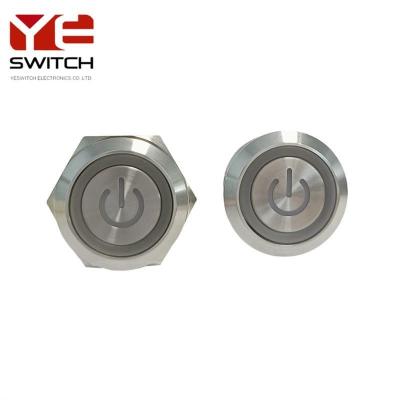 China 22mm 16A Metal Push Button Light Switch IP67 Push Button Switch Metal 3000VAC for sale