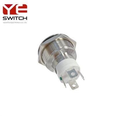 China 22mm 16A Metal Push Button Light Switch IP67 Push Button Switch Metal 3000VAC for sale
