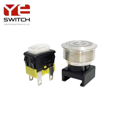 China 25mm 30mm Metal Push Button Switch  Normally Closed Button Switch ROHS for sale