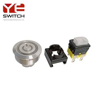 China 25mm 30mm Metal Push Button Switch  Normally Closed Button Switch ROHS for sale