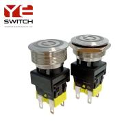 Quality 16A High Current Metal Push Switch Medical Push Button Self Locking for sale