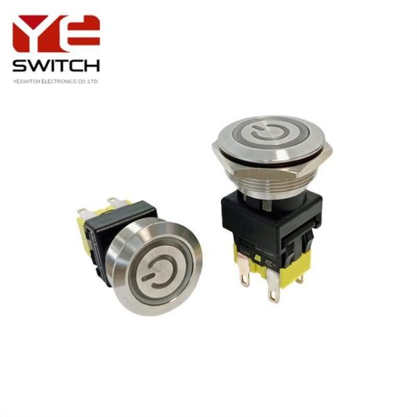 Quality 16A High Current Metal Push Switch Medical Push Button Self Locking for sale
