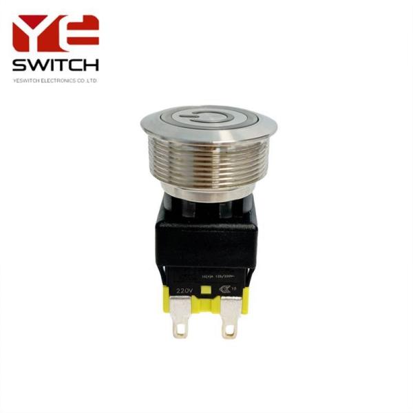 Quality 16A High Current Metal Push Switch Medical Push Button Self Locking for sale