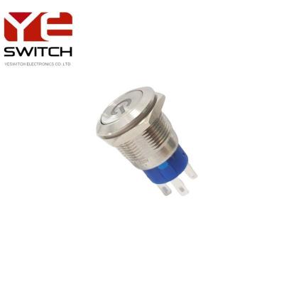China 19mm Momentary Metal Push Button Switch ODM Normally Closed Push Button 500VDC for sale