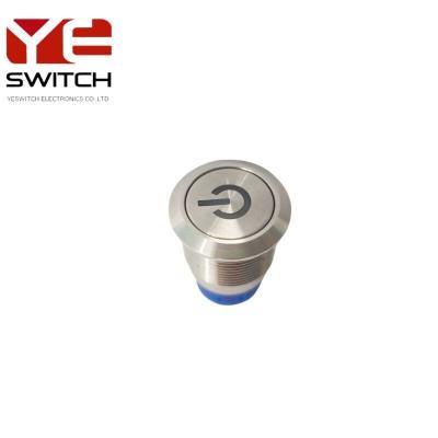 China 19mm Momentary Metal Push Button Switch ODM Normally Closed Push Button 500VDC for sale