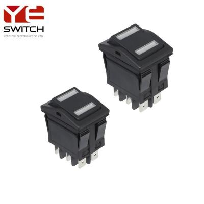 China Double Pole Rocker Switch 20m Ohm 3 Position Momentary Toggle Switch for sale
