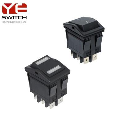 China Double Pole Rocker Switch 20m Ohm 3 Position Momentary Toggle Switch for sale