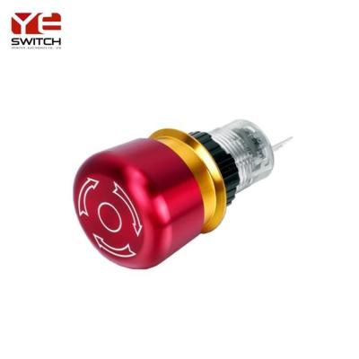 China Aluminum Alloy Push Button Switch 5A 250VAC Push On Push Off Switch for sale