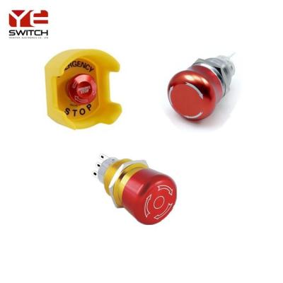China Aluminum Alloy Push Button Switch 5A 250VAC Push On Push Off Switch for sale