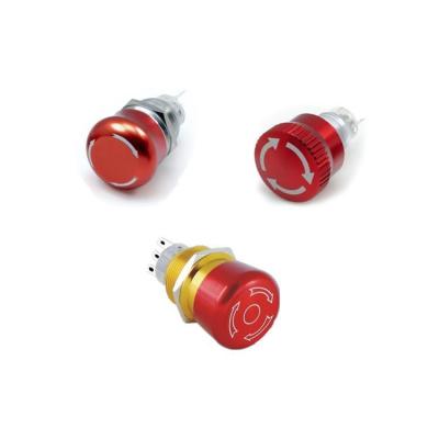 China Aluminum Alloy Push Button Switch 5A 250VAC Push On Push Off Switch for sale