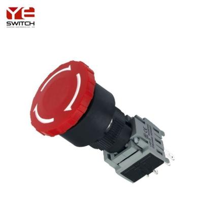 China IP65 22.2mm  Illuminated Push Button CE Latching Emergency Stop Switch for sale