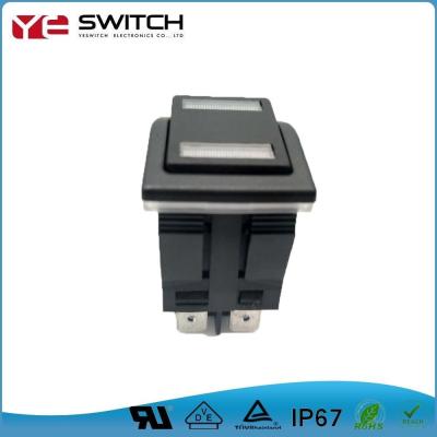 China IP67 Waterproof Built-in Electronic Power Switch Illuminated Light Automotive Push Button Micro Rocker Switch for Marine Parts for sale