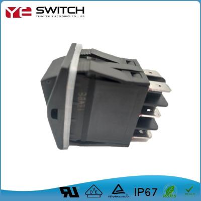 China IP67 Waterproof Built-in Electronic Power Switch Illuminated Light Automotive Push Button Micro Rocker Switch for Marine Parts for sale
