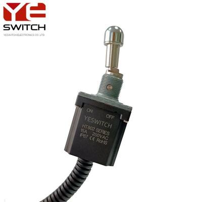 China SPST On-Off Toggle Switch Locking-Long Handle 15A 250VAC 2 POS for sale
