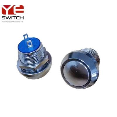 China 12mm Waterproof Push Button Double Pole  Metal Pushbutton Momentary Switch for sale