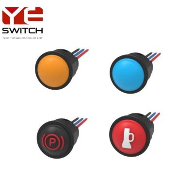 China Normal Open Push Button Switch Single Pole Mini Push Button Switch 24VDC for sale