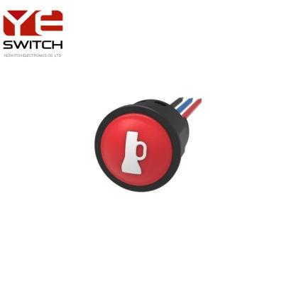 China Normal Open Push Button Switch Single Pole Mini Push Button Switch 24VDC for sale
