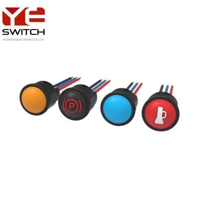 China Normal Open Push Button Switch Single Pole Mini Push Button Switch 24VDC for sale
