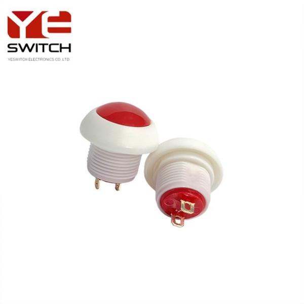 Quality White 12mm Waterproof Momentary Switch Normally Open Latching Push Button Switch for sale
