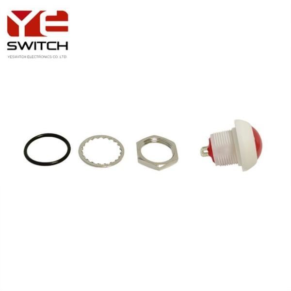 Quality White 12mm Waterproof Momentary Switch Normally Open Latching Push Button Switch for sale