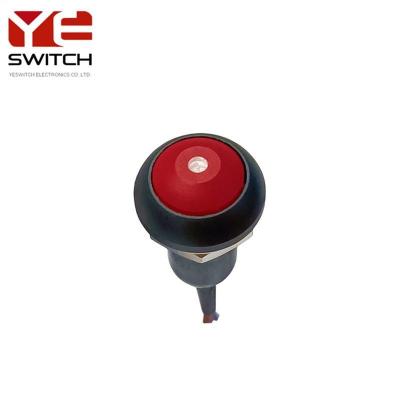 China 500VDC Waterproof Button Switch Plastic DOT Dome 22mm Push Button Switch for sale