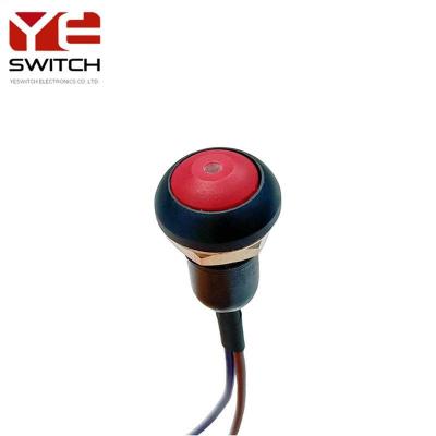 China 500VDC Waterproof Button Switch Plastic DOT Dome 22mm Push Button Switch for sale