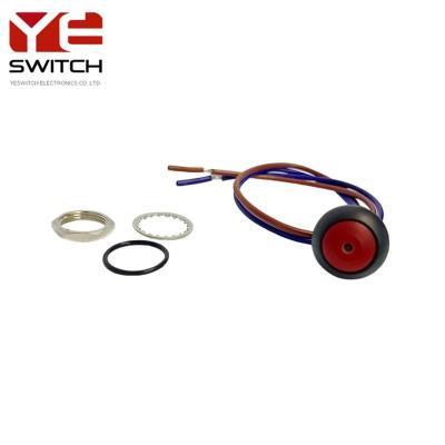 China Water Resistant 12mm Momentary Button Mini Round Wired Round Push Button Switch for sale