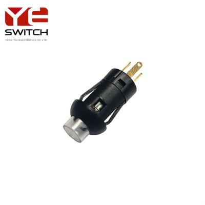 China 8mm Green Illuminated Push Button Round Spst Momentary Switch 500VAC for sale