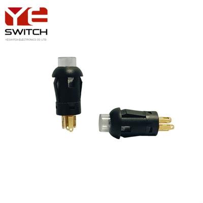 China 8mm Green Illuminated Push Button Round Spst Momentary Switch 500VAC for sale