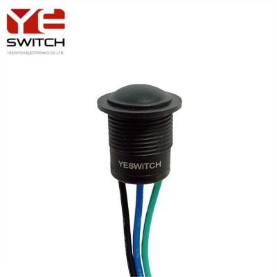 China Black Momentary Push Button Switch 2A Anti Vandal Panel Mount Push Button Switch for sale