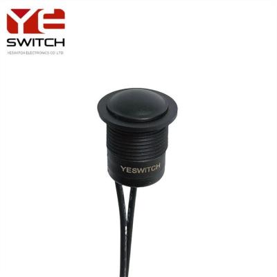 China Black Momentary Push Button Switch 2A Anti Vandal Panel Mount Push Button Switch for sale