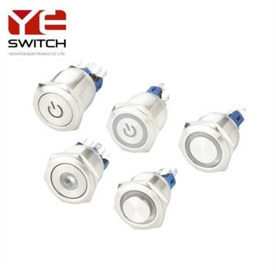 China IP67 Sealed Electrical Emergency Push Button LED Stainless Steel Momentary Push Button Switch for sale