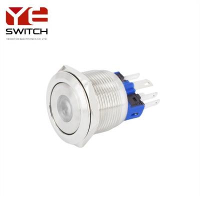 China IP67 Sealed Electrical Emergency Push Button LED Stainless Steel Momentary Push Button Switch for sale