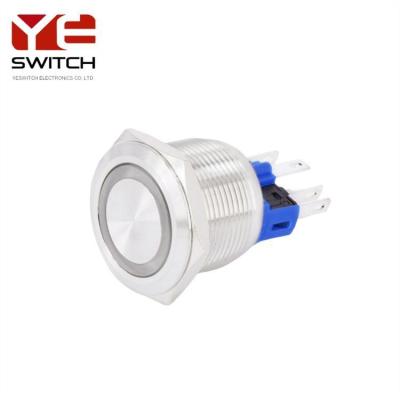 China IP67 Sealed Electrical Emergency Push Button LED Stainless Steel Momentary Push Button Switch for sale