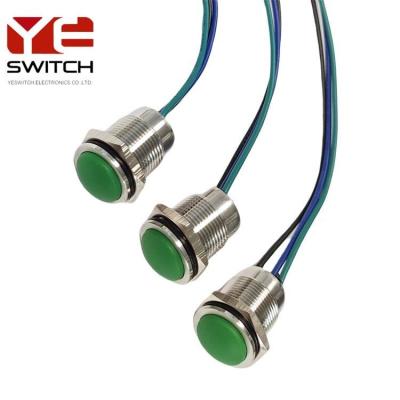 China IP68 Silicone Metal Push Button Switch 16mm 3A 250V Metal Momentary Switch for sale
