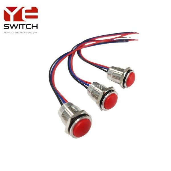 Quality 3A 250VAC 16mm Emergency Stop Button PA66 Illuminated Push Button Switch for sale