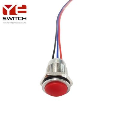 China 3A 250VAC 16mm Emergency Stop Button PA66 Illuminated Push Button Switch for sale