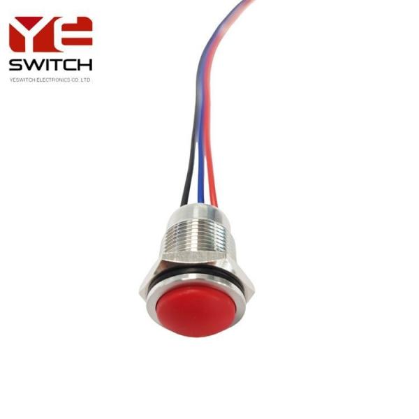 Quality 3A 250VAC 16mm Emergency Stop Button PA66 Illuminated Push Button Switch for sale