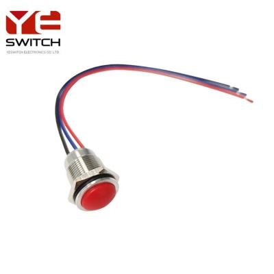 China 3A 250VAC 16mm Emergency Stop Button PA66 Illuminated Push Button Switch for sale