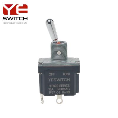 China Metal Handle Toggle Switch SPST OFF-(ON) Solder Terminal For Heavy-Duty Machinery for sale