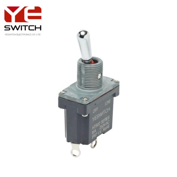 Quality Metal Handle Toggle Switch SPST OFF-(ON) Solder Terminal For Heavy-Duty for sale